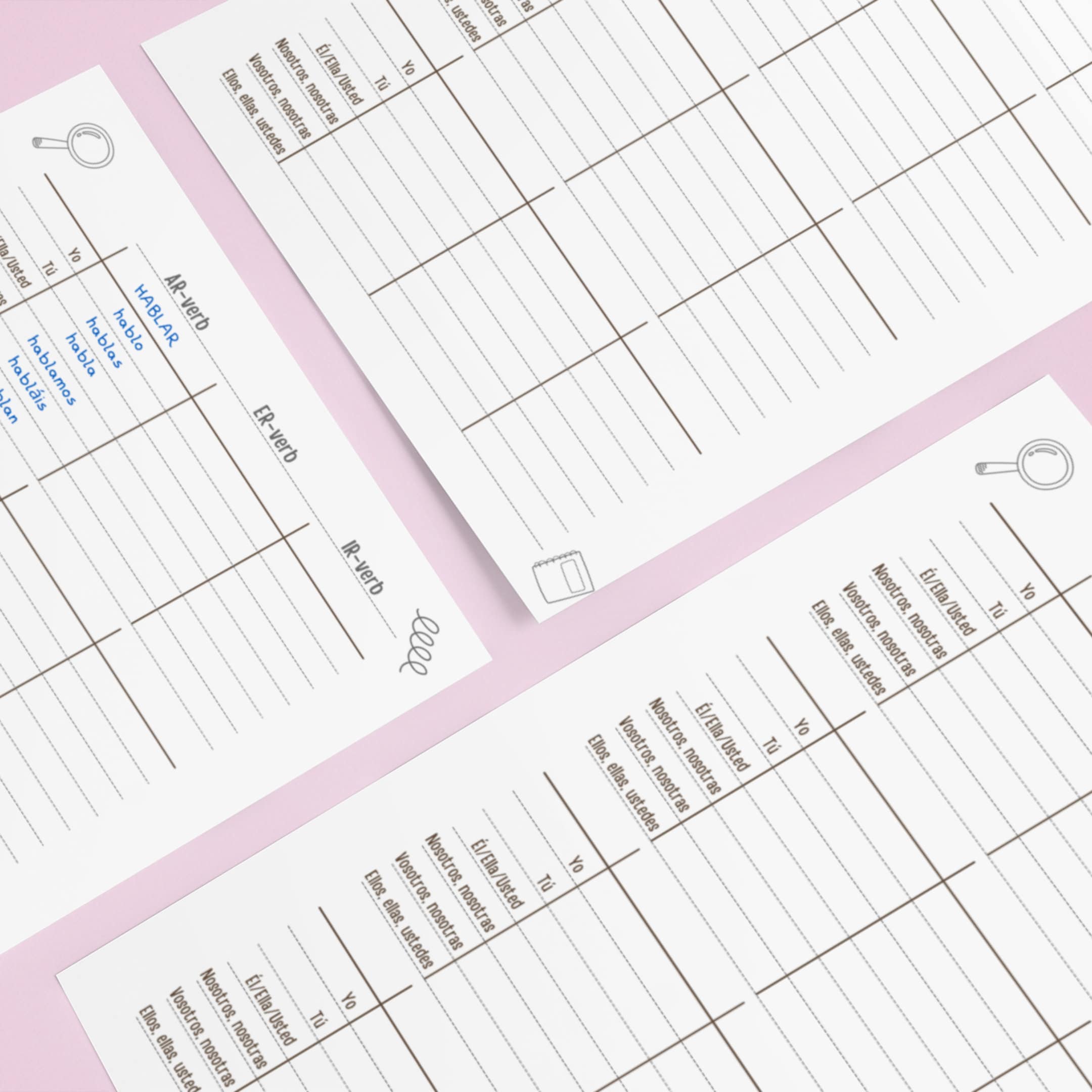 Conjugation Sheet for Spanish Verbs , All Tenses, Printable A4 PDF ...