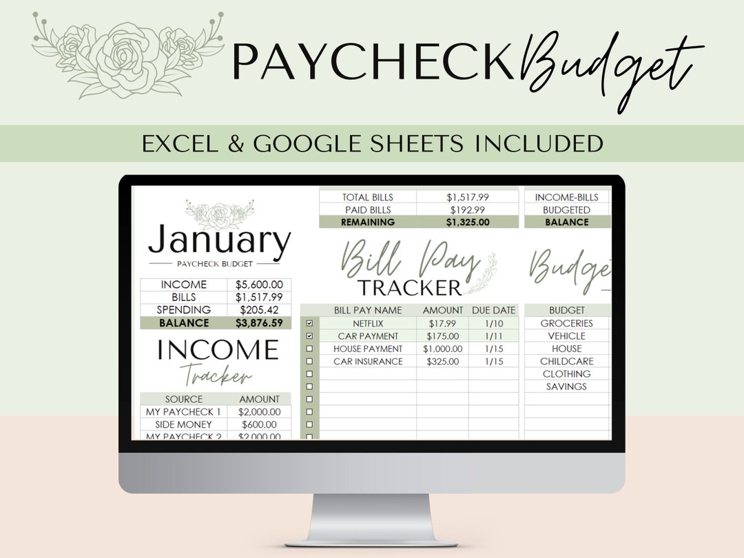 Budget Template, Digital Finance, Adhd Planner, Bill Tracker, Excel ...