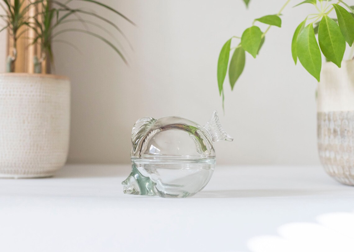 Salt Cellar ANCHOR HOCKING Fish Salt Cellar Salt Jar and - Etsy