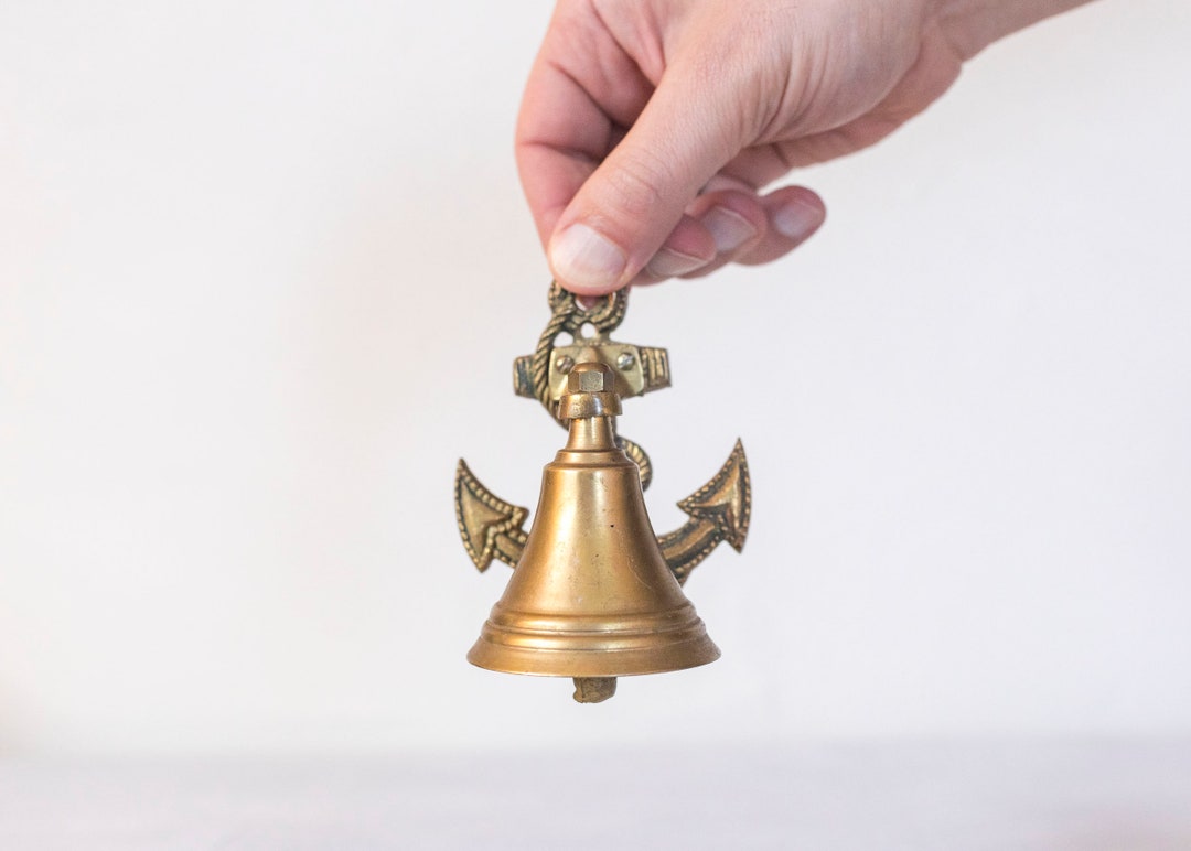Vintage Brass Anchor Door Bell: Decorative Welcome Bell - Etsy
