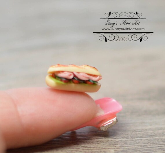 Dolls & Miniatures Art & Collectibles Miniature subway sandwich ...