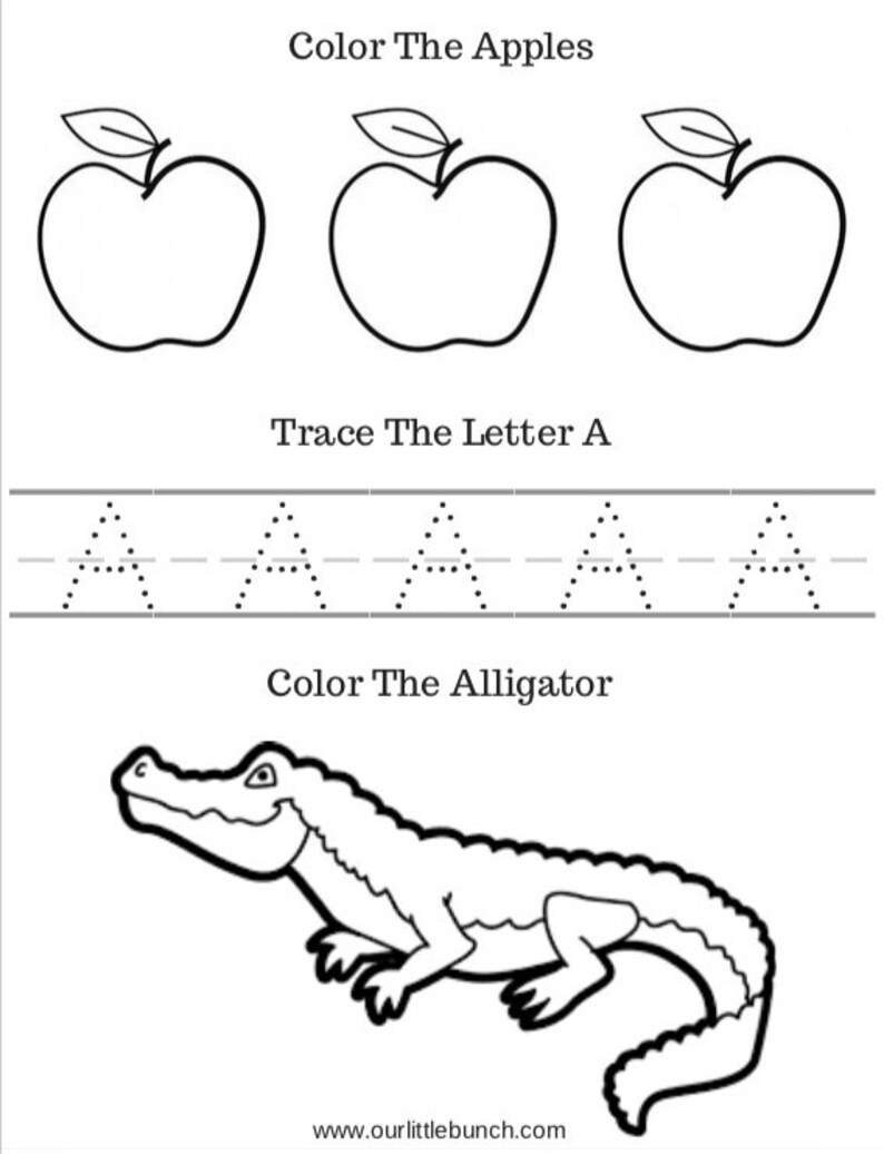 Alphabet Worksheets and Coloring Pages With BONUS Flashcards Homeschool ...