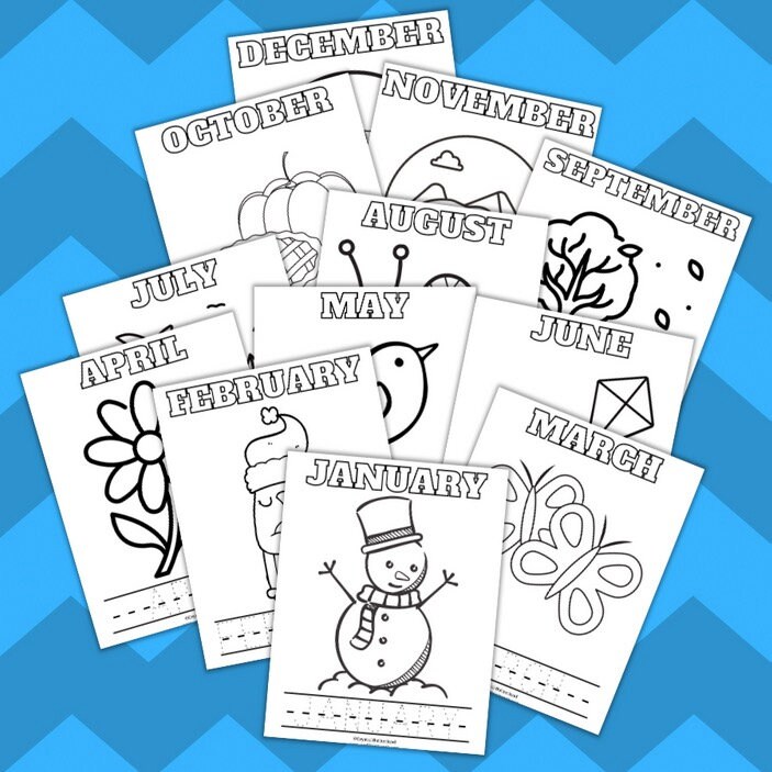Months of the Year Coloring Pages Homeschool Printable - Etsy Canada