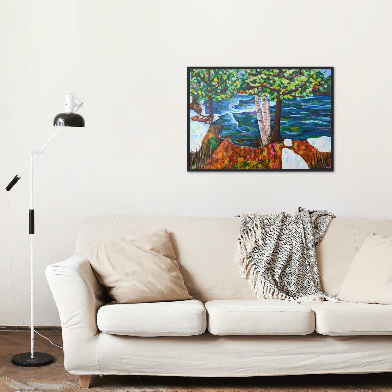 Thinking Spot Poster Art Print of Acrylic Painting, Impressionist ...