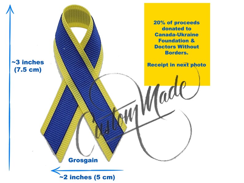 Ukraine Pin Ribbon Ukrainian Sunflower Pin Support - Etsy Canada