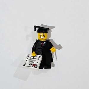 Graduation Brick Minifigure Personalized Graduation Card Grad Frame ...