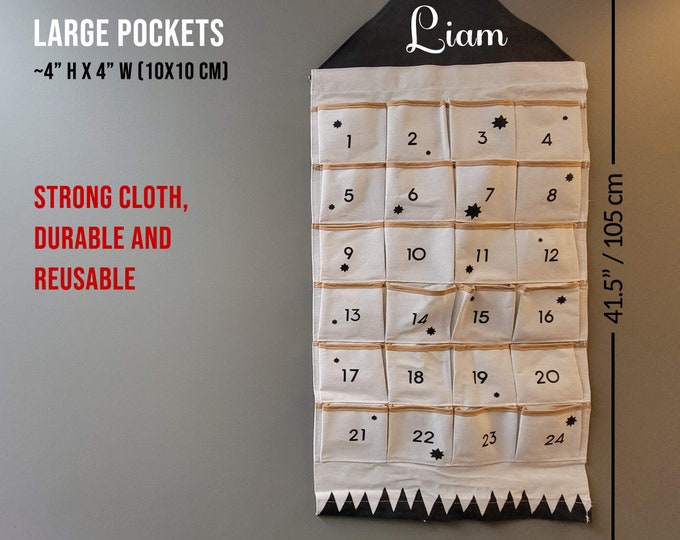 Advent Calendar Fabric, Christmas Countdown, DIY Advent Calendar With ...