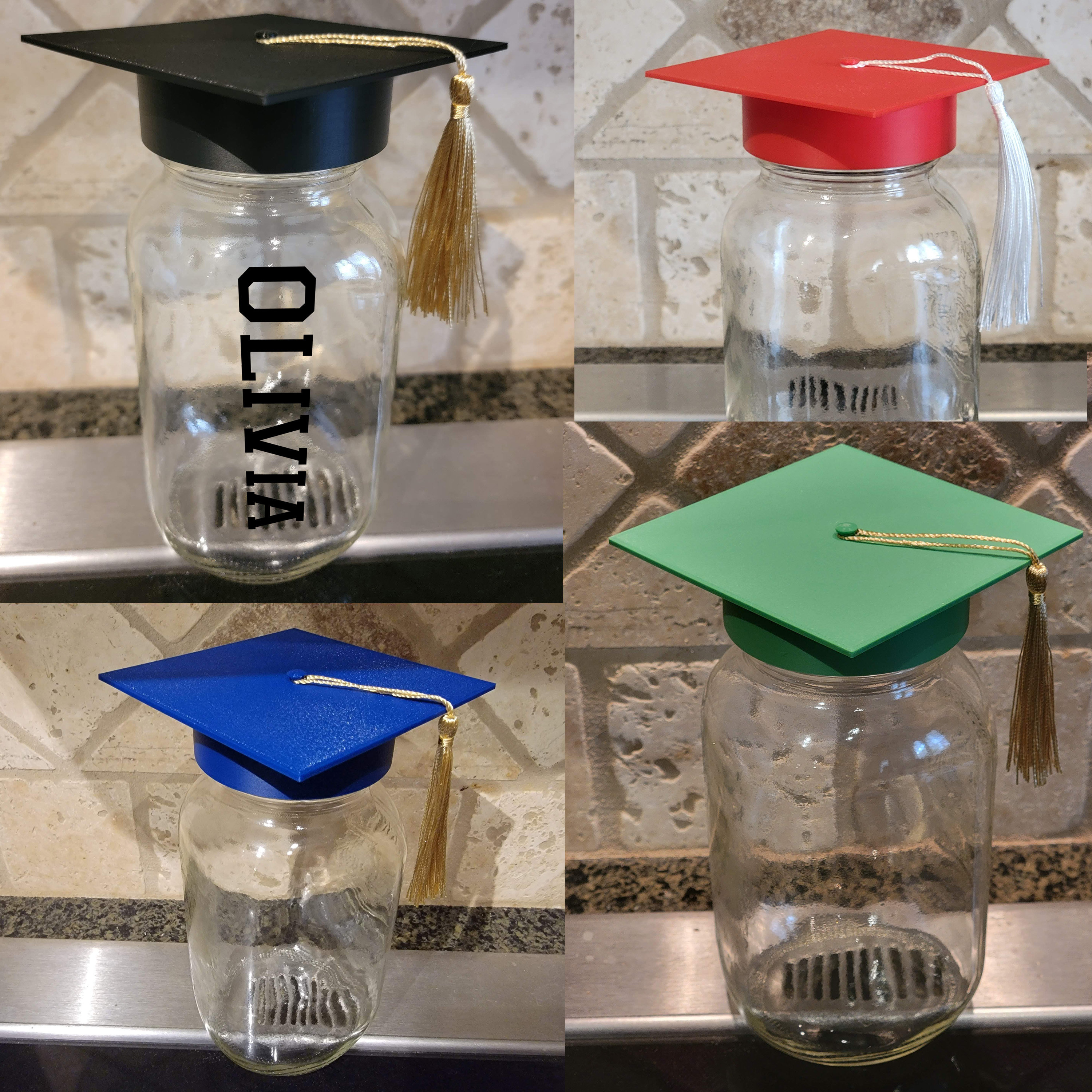 Graduation Cap Mason Jar Lid | Graduation Cap Box Money Holder | Party ...