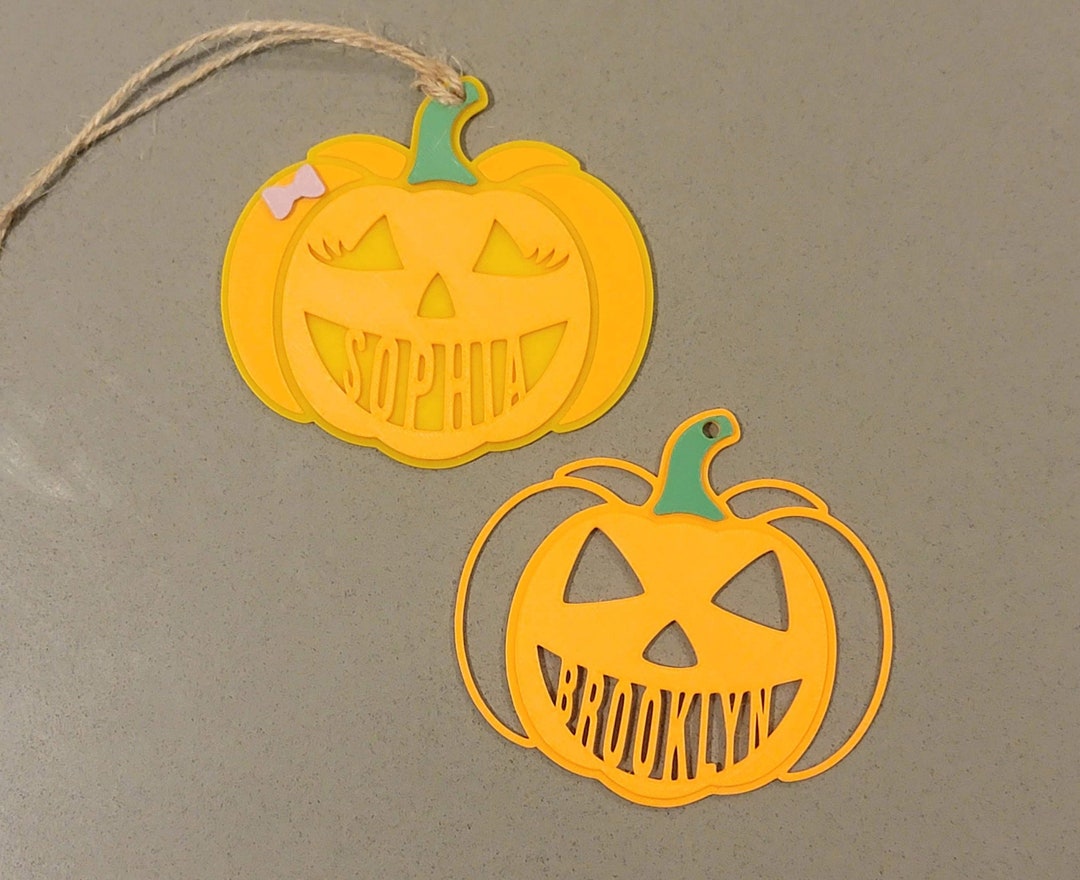 Pumpkin Name Tag Halloween Boo Basket Personalized Boo Basket - Etsy