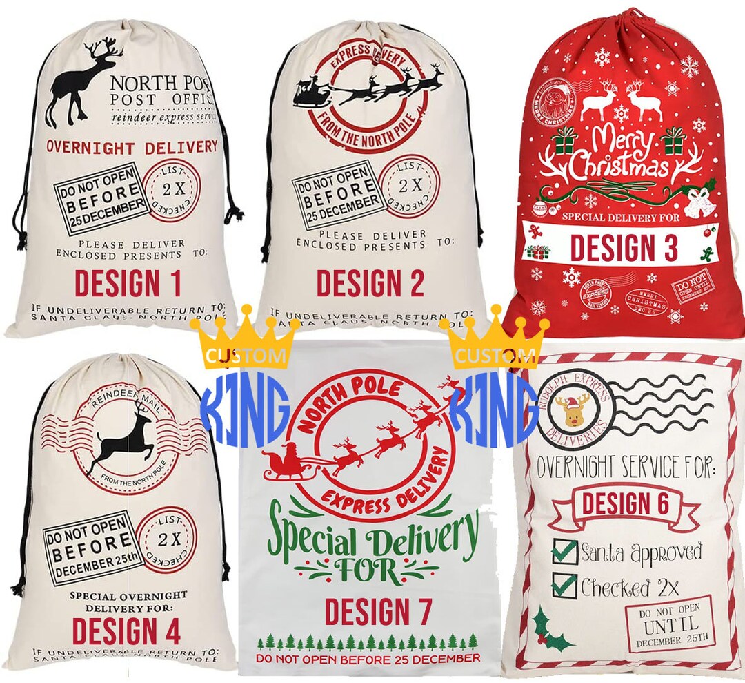 Santa Sack Personalized, Jumbo Santa Bag, Oversized Santa Sack ...