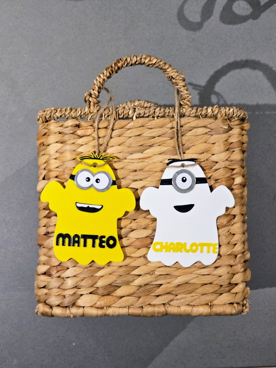 Minion Halloween Boo Basket Tag, Halloween Tag Personalised, Basket Tag ...