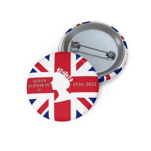 Queen Elizabeth Pin God Save the Queen UK Flag Pins Queen Elizabeth II ...