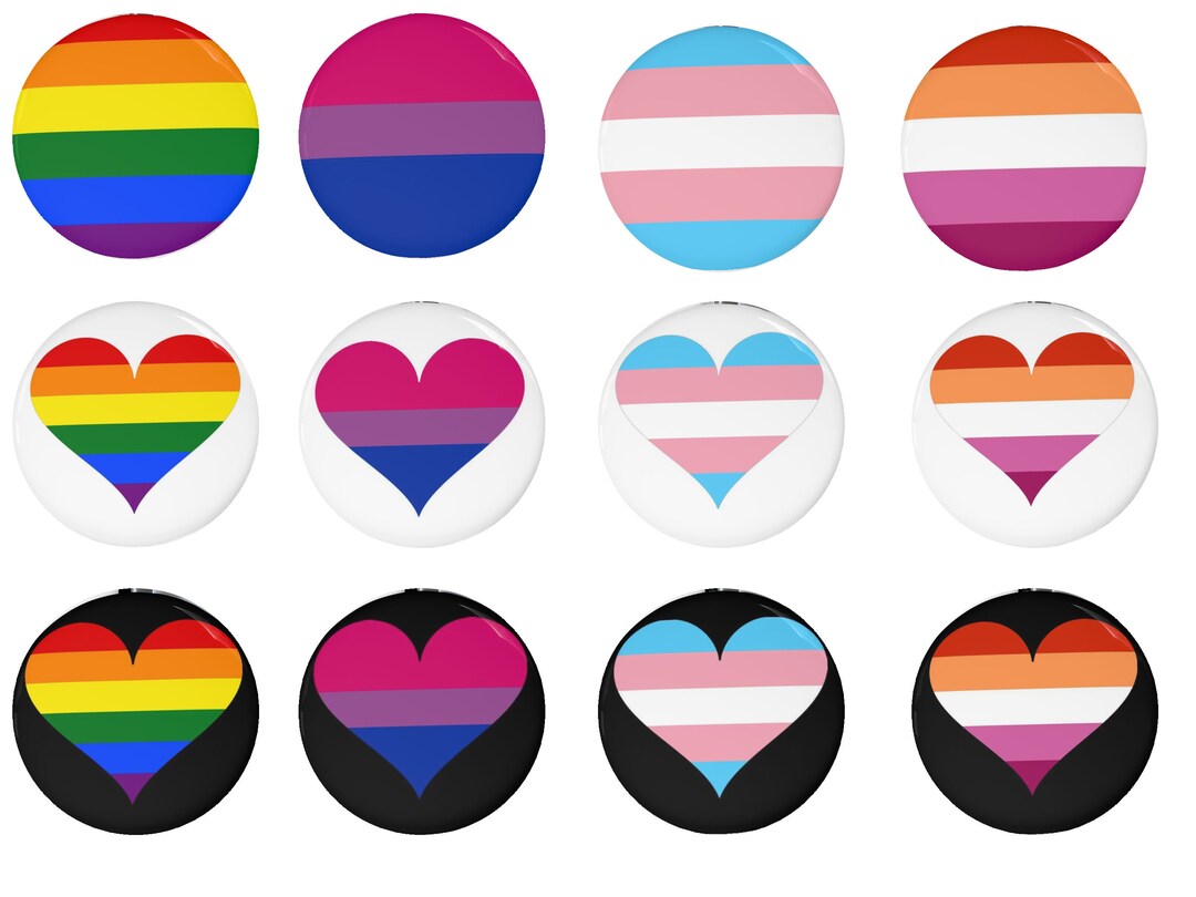 Pride Flag Pin LGBTQ Pin Buttons for Pride Parades Parties - Etsy