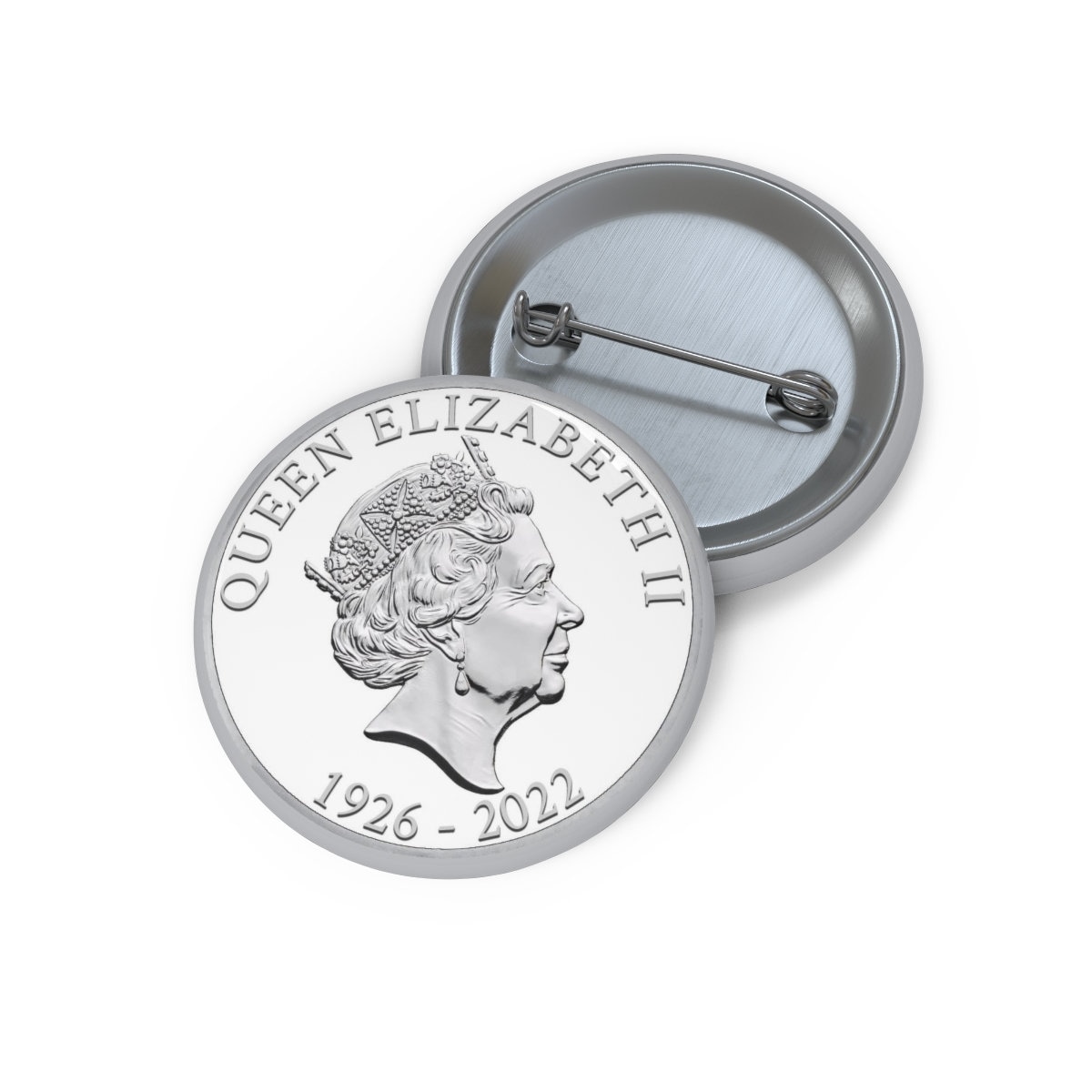 Queen Elizabeth II Coin Looking Pinback Buttons Memorial Pin - Etsy