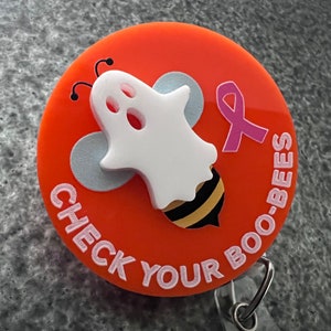 3D Check Your Boo-bees - Breast Cancer Awareness - UV Printed on ...