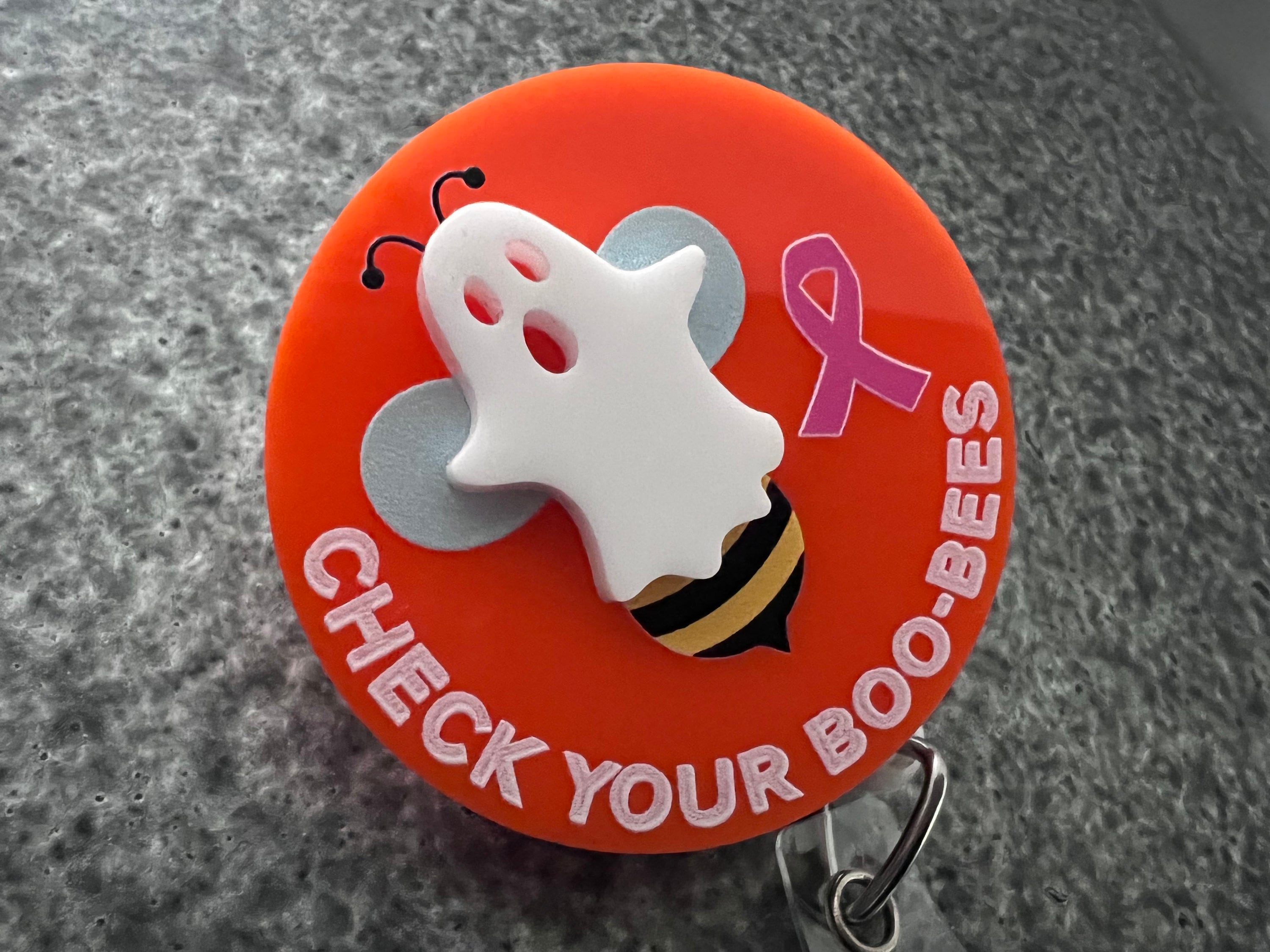 3D Check Your Boo-bees - Breast Cancer Awareness - UV Printed on ...