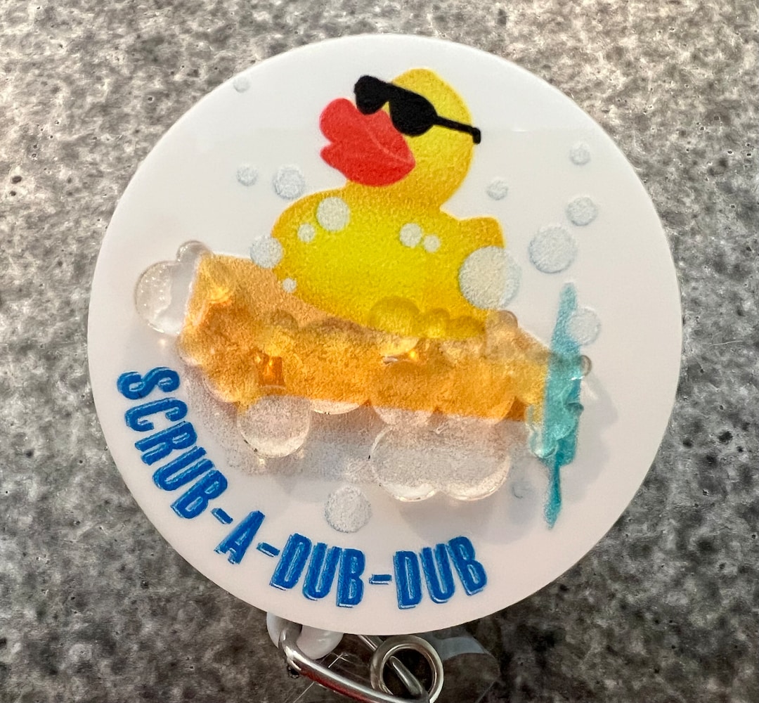 3D ‘scrub-a-dub-dub’ - Funny Medical Badge Reel or Magnet (you Decide ...
