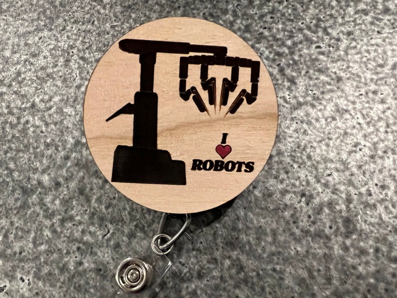 Surgical Robot Wood or Acrylic Badge Reel - Etsy
