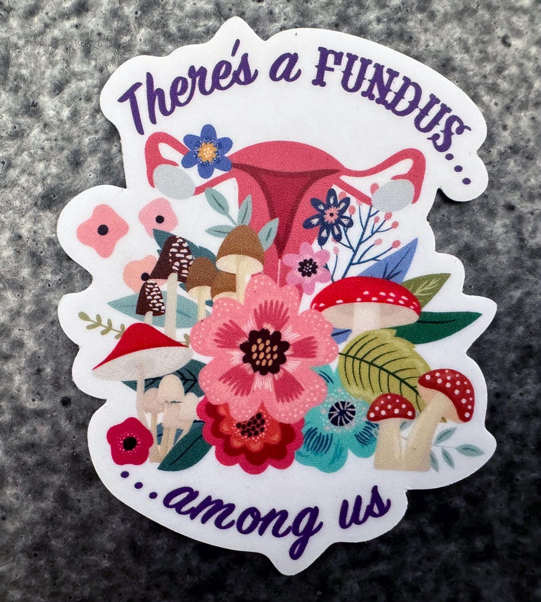 Sticker - Flowers ‘there’s a Fundus, Among Us’ - Etsy