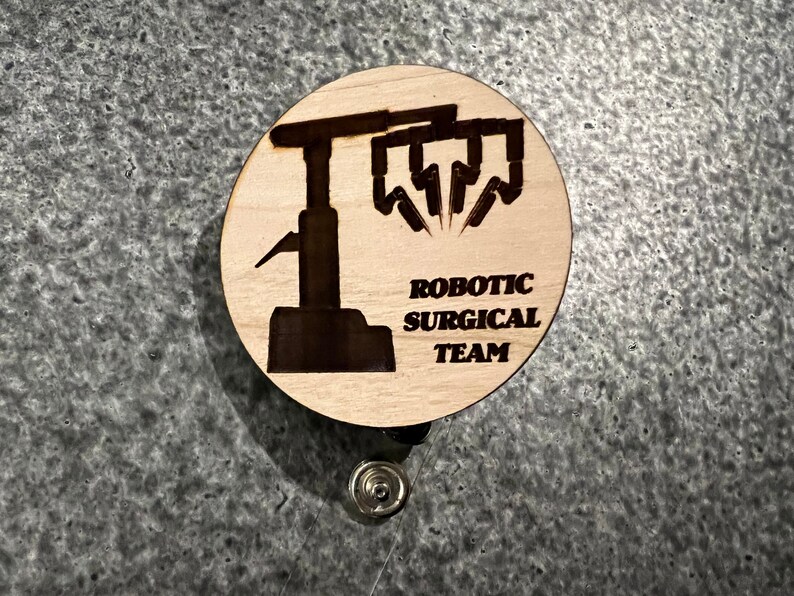 Surgical Robot Wood or Acrylic Badge Reel - Etsy