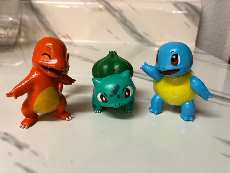 Kanto Pokemon Starter Set 3D Printed - Etsy
