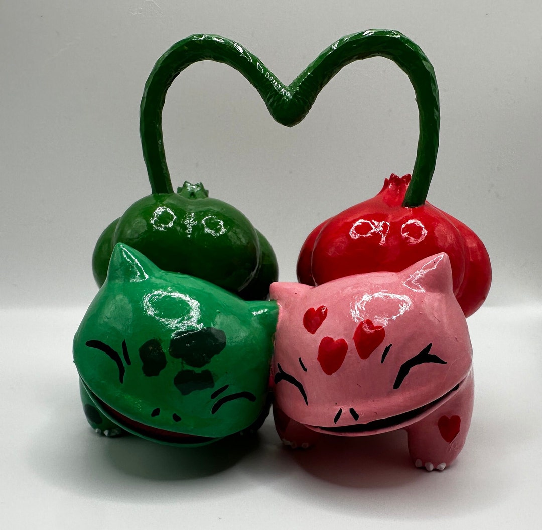 Hand Painted Bulbasaur Couple Figurine - 3D Printed Resin - Etsy