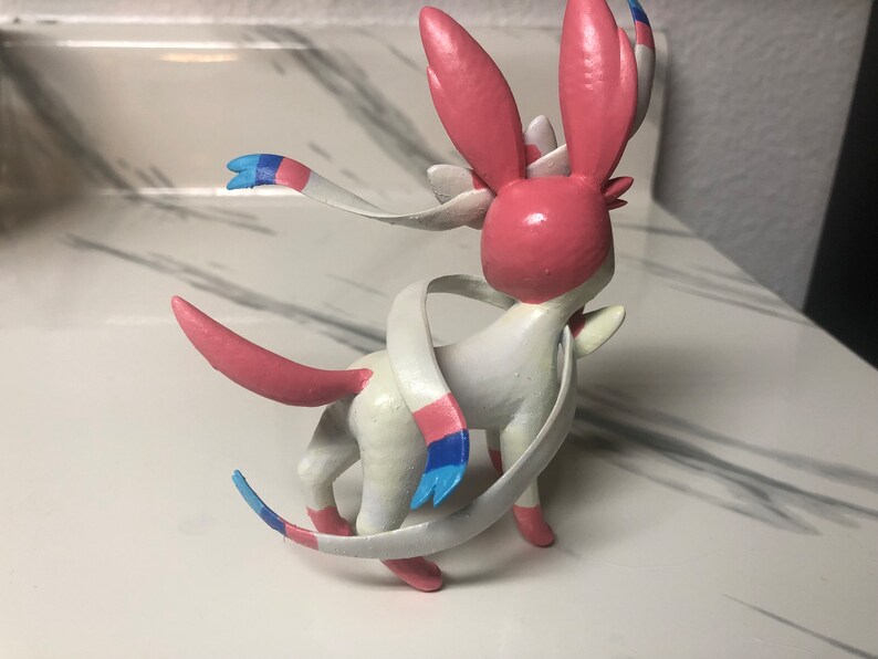 Sylveon 3D Printed Resin Figure - Etsy