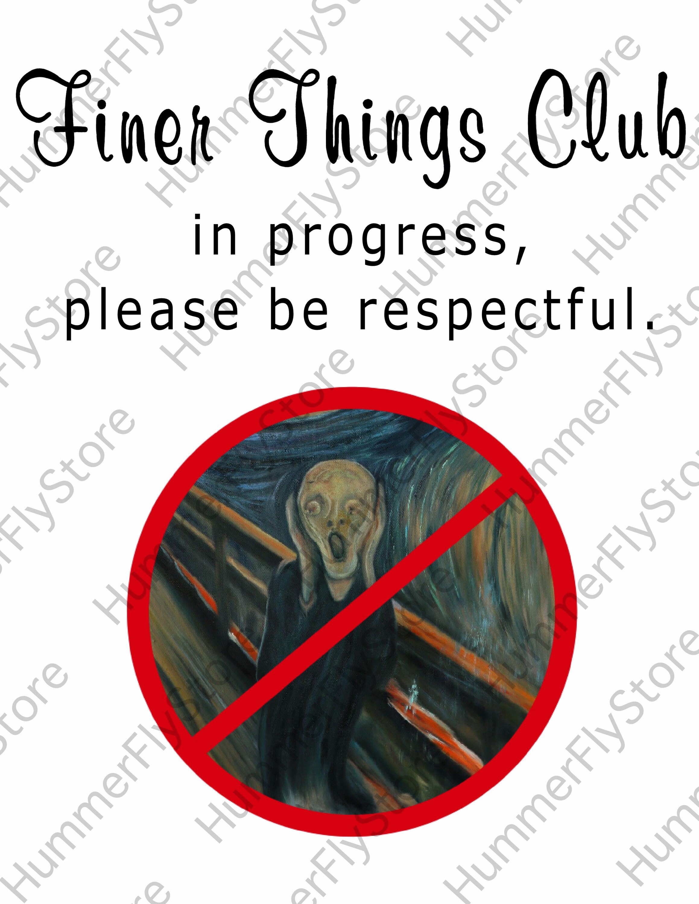 Finer Things Club Sign | the Office | DIGITAL DOWNLOAD - Etsy