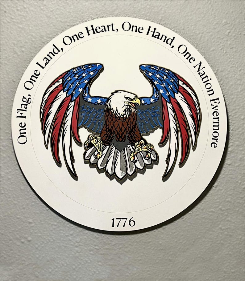 Flying Eagle Round Plaque SVG Laser Cutting Template - Etsy