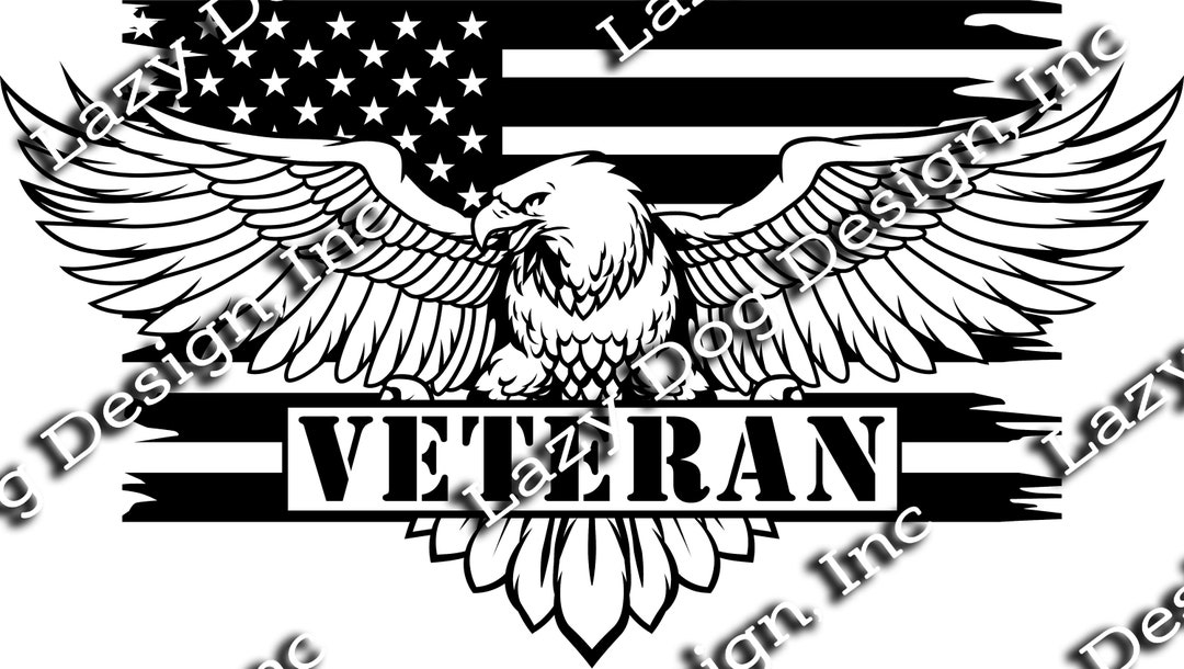 SVG Cut File - American Veteran Flag - Digital File Only - Etsy