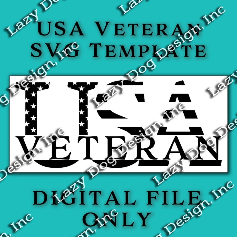 SVG Digital LASER Cut File Template - USA Veteran - Etsy