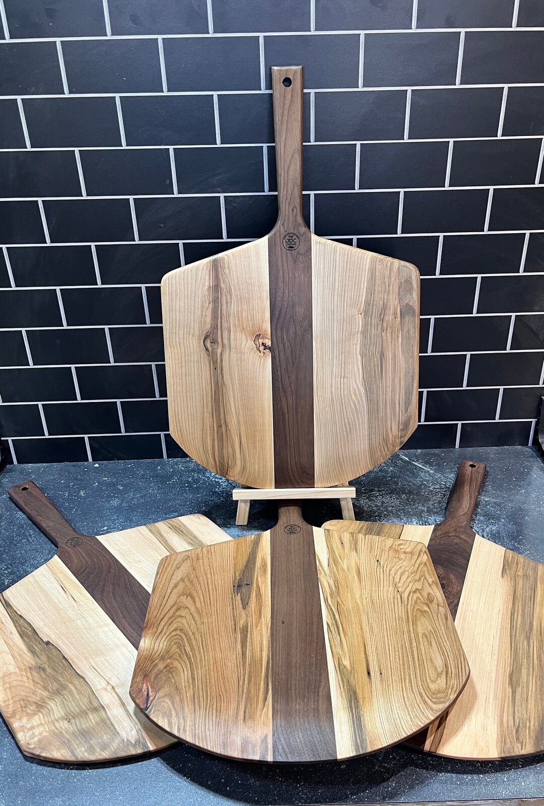 15 Handcrafted Ambrosia Maple and Walnut Wood Pizza Peels Made by Us in ...