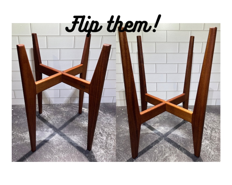 MCM Inspired Indoor Plant Stands Modern Home Decor Hand Made - Etsy