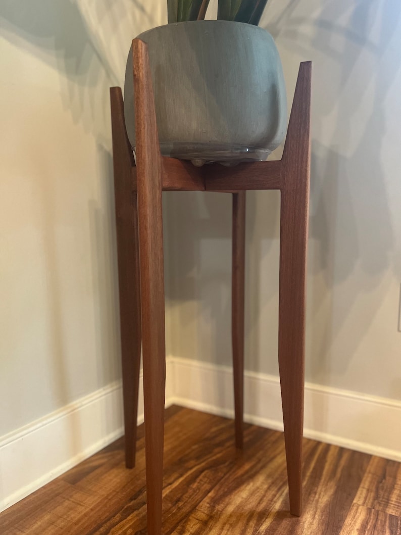 MCM Inspired Indoor Plant Stands Modern Home Decor Hand Made - Etsy