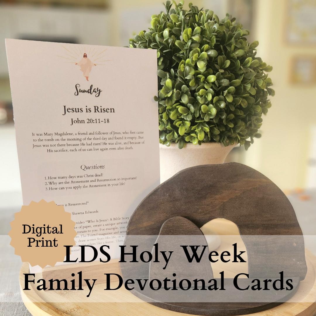 LDS Holy Week Family Devotional Cards/ Easter/ LDS Printable - Etsy