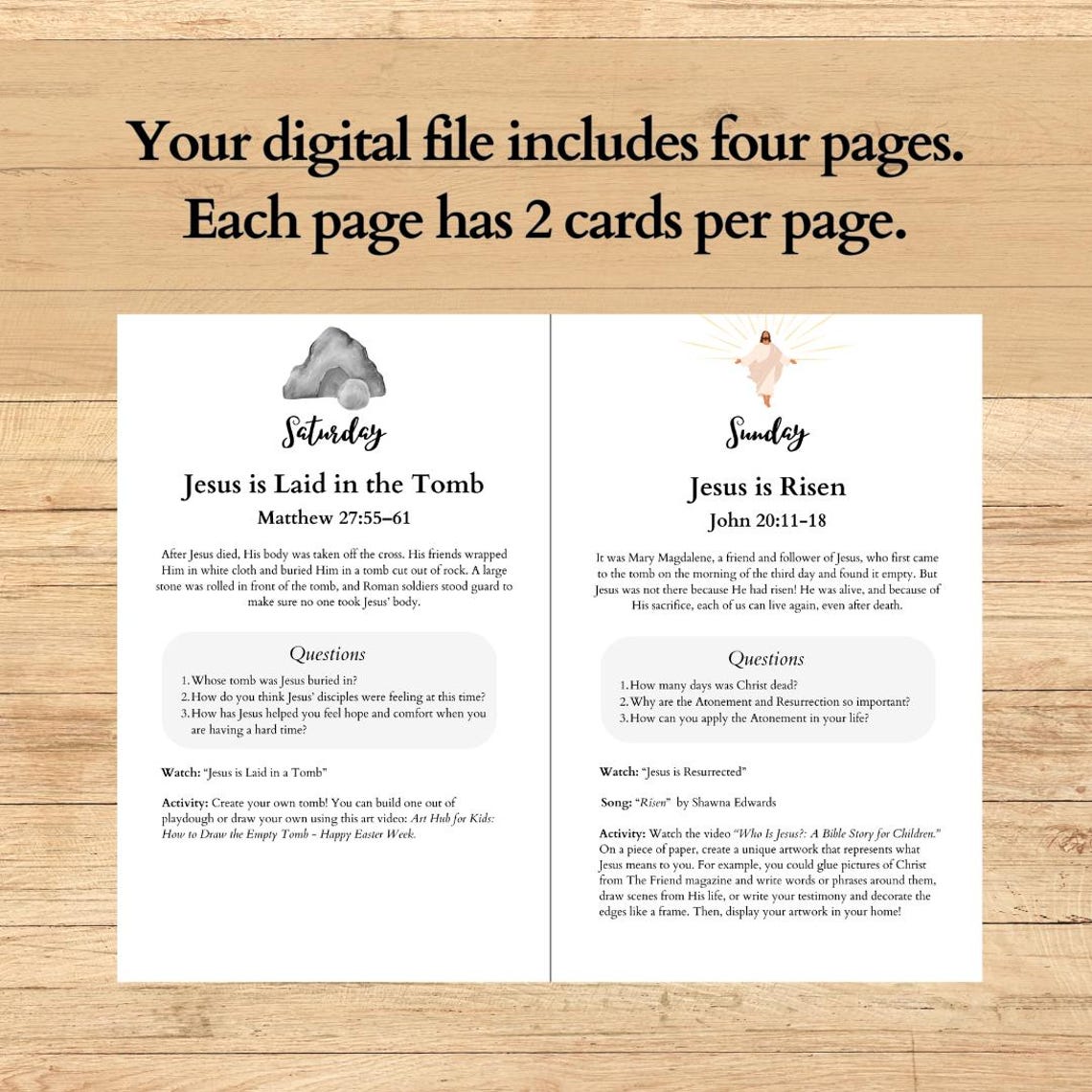 LDS Holy Week Family Devotional Cards/ Easter/ LDS Printable - Etsy