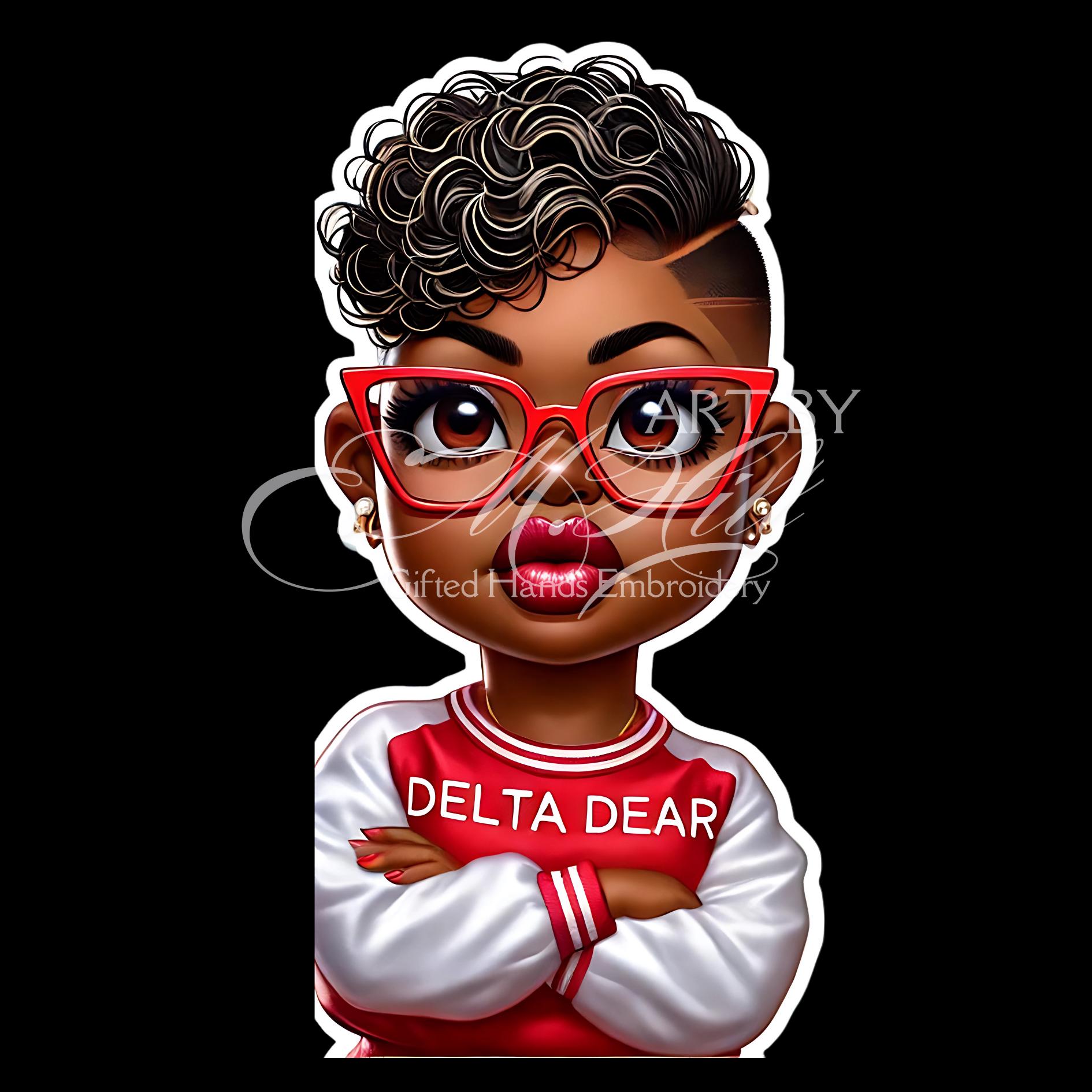 Delta Dear Digital Sticker Art Bundle | Delta Sigma Theta-inspired ...