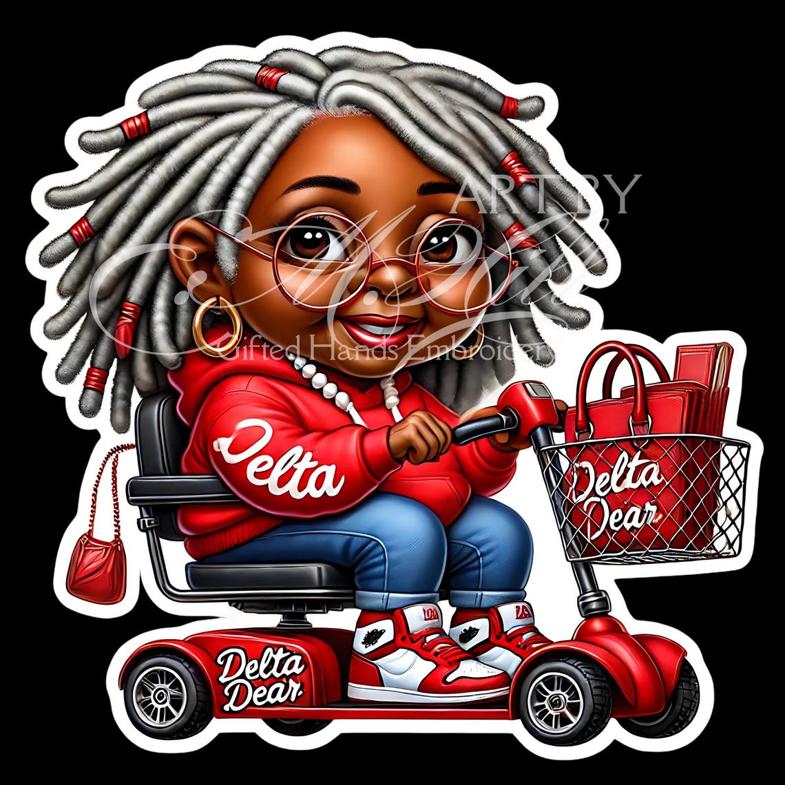Delta Dear Digital Sticker Art Bundle | Delta Sigma Theta-inspired ...