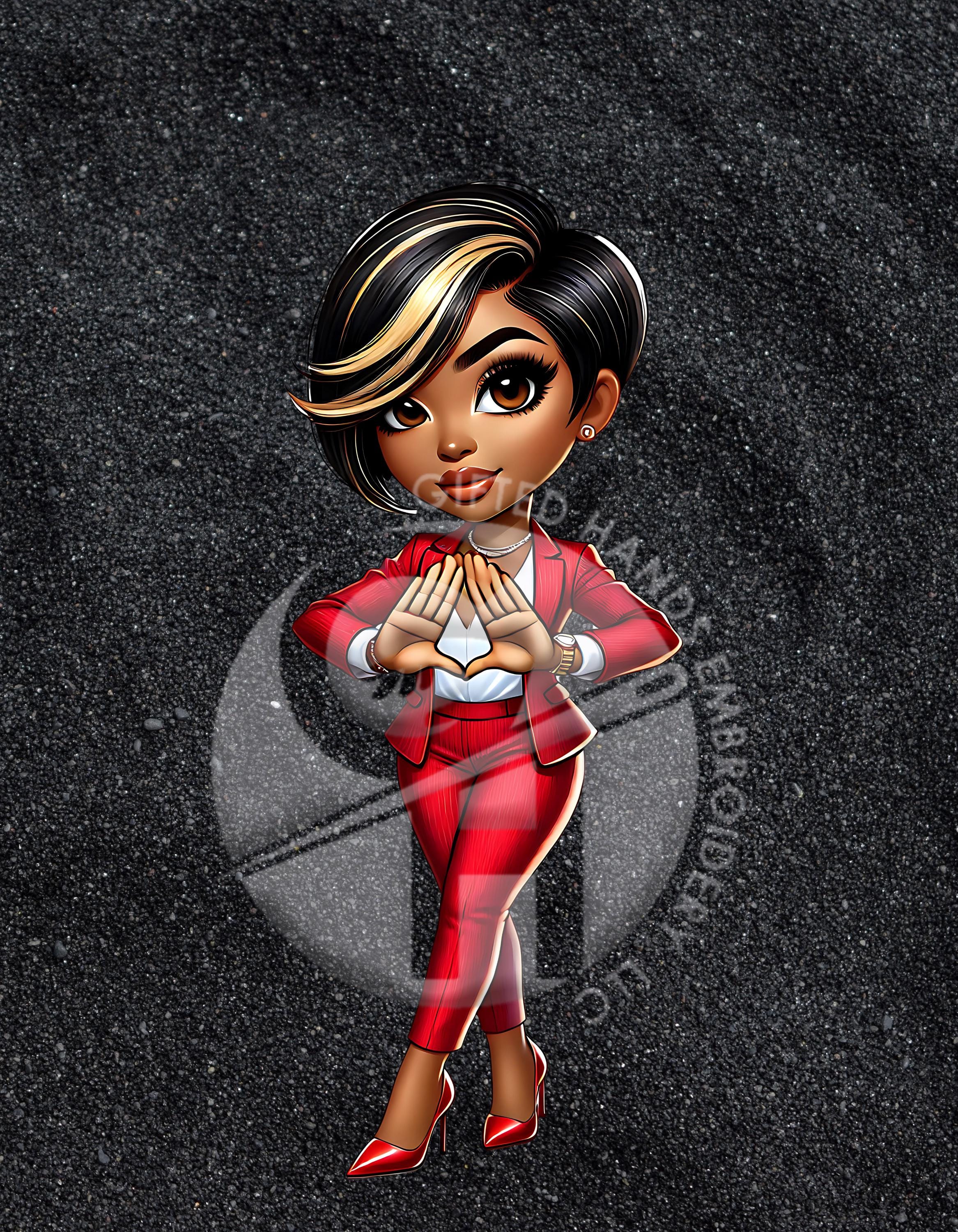 Delta Diva Digital Art Print | Black Sorority Woman Illustration | DST ...