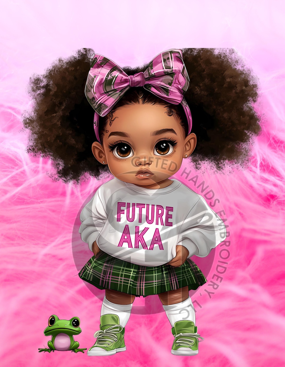 Future AKA Baby Girl Digital Art Print | AKA Toddler With Pink and ...