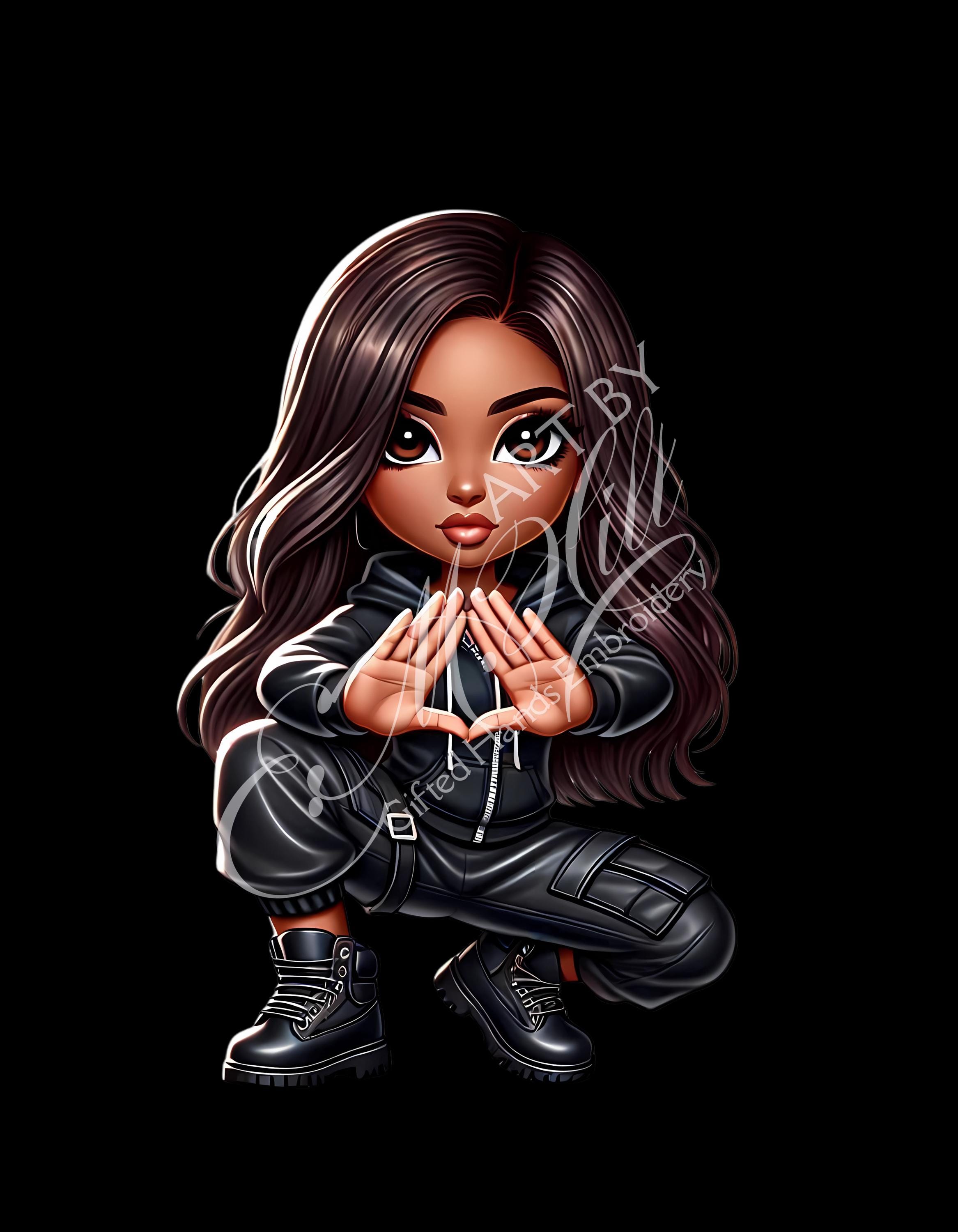 Digital Delta Inspired |black Sorority Character Bundle | Cartoon Pngs for Sublimation & Apparel ...