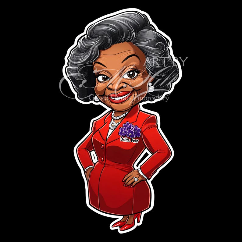 Delta Dear Digital Sticker Art Bundle | Delta Sigma Theta-inspired ...