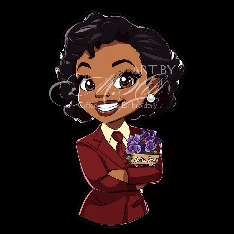 Delta Dear Digital Sticker Art Bundle | Delta Sigma Theta-inspired ...