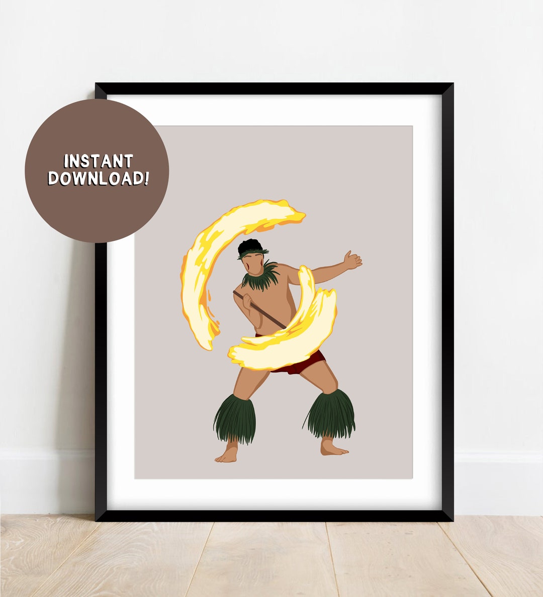 Siva Afi | Digital Art Download | Samoan Art | Samoan Male | Digital ...