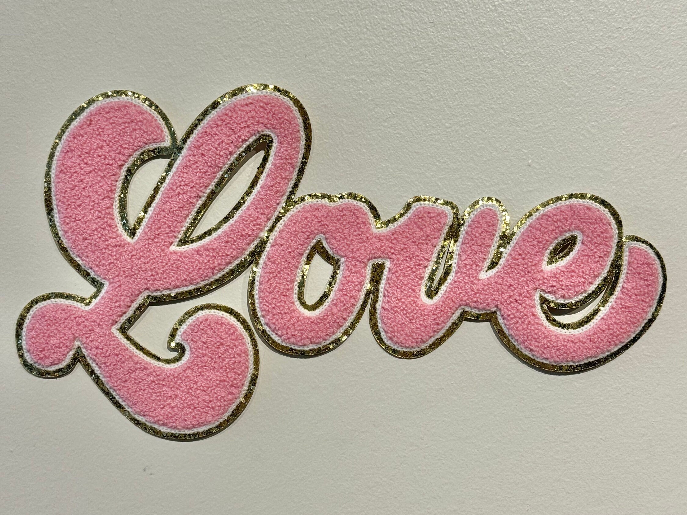 Love Chenille Light Pink Patch, Love Red Chenille Patch, Valentine’s ...