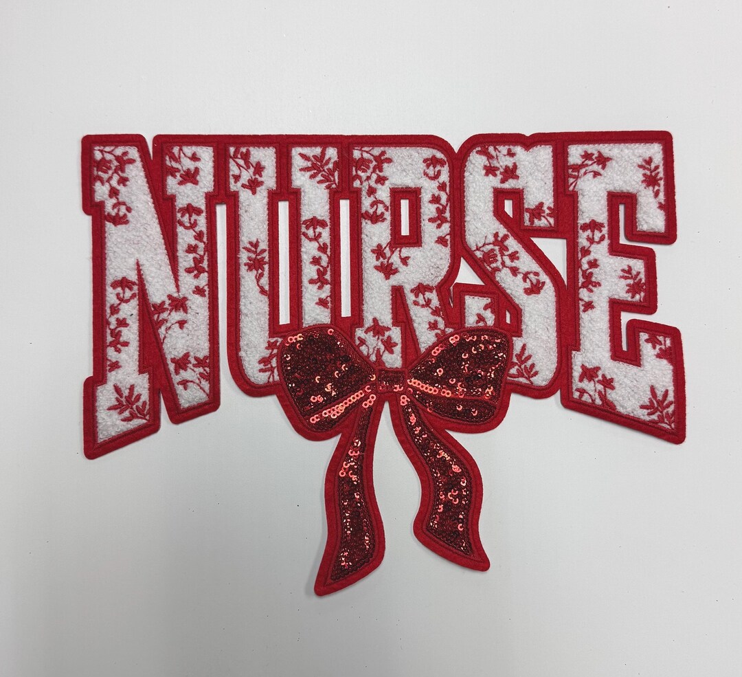 Nurse Bow Chenielle Sequin Patch, Nurse Sequin Patch, Nurse Patch, Job ...