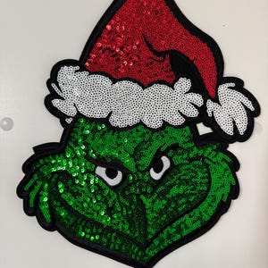 Christmas Character Sequin Patch, Christmas Sequin Patch, Christmas Day ...