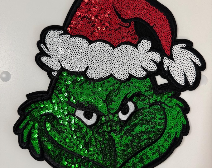 Christmas Character Sequin Patch, Christmas Sequin Patch, Christmas Day ...