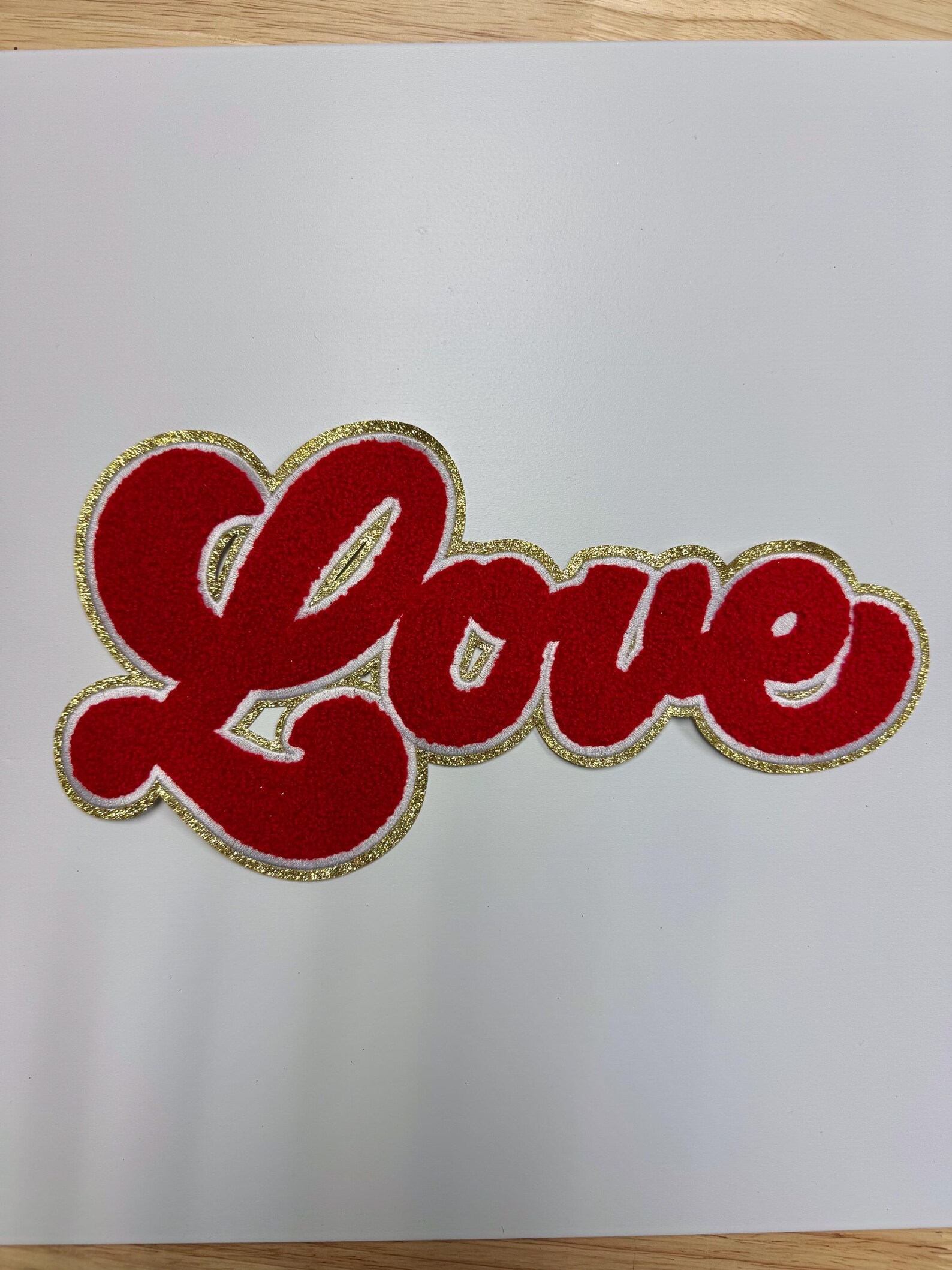 Love Chenille Light Pink Patch, Love Red Chenille Patch, Valentine’s ...