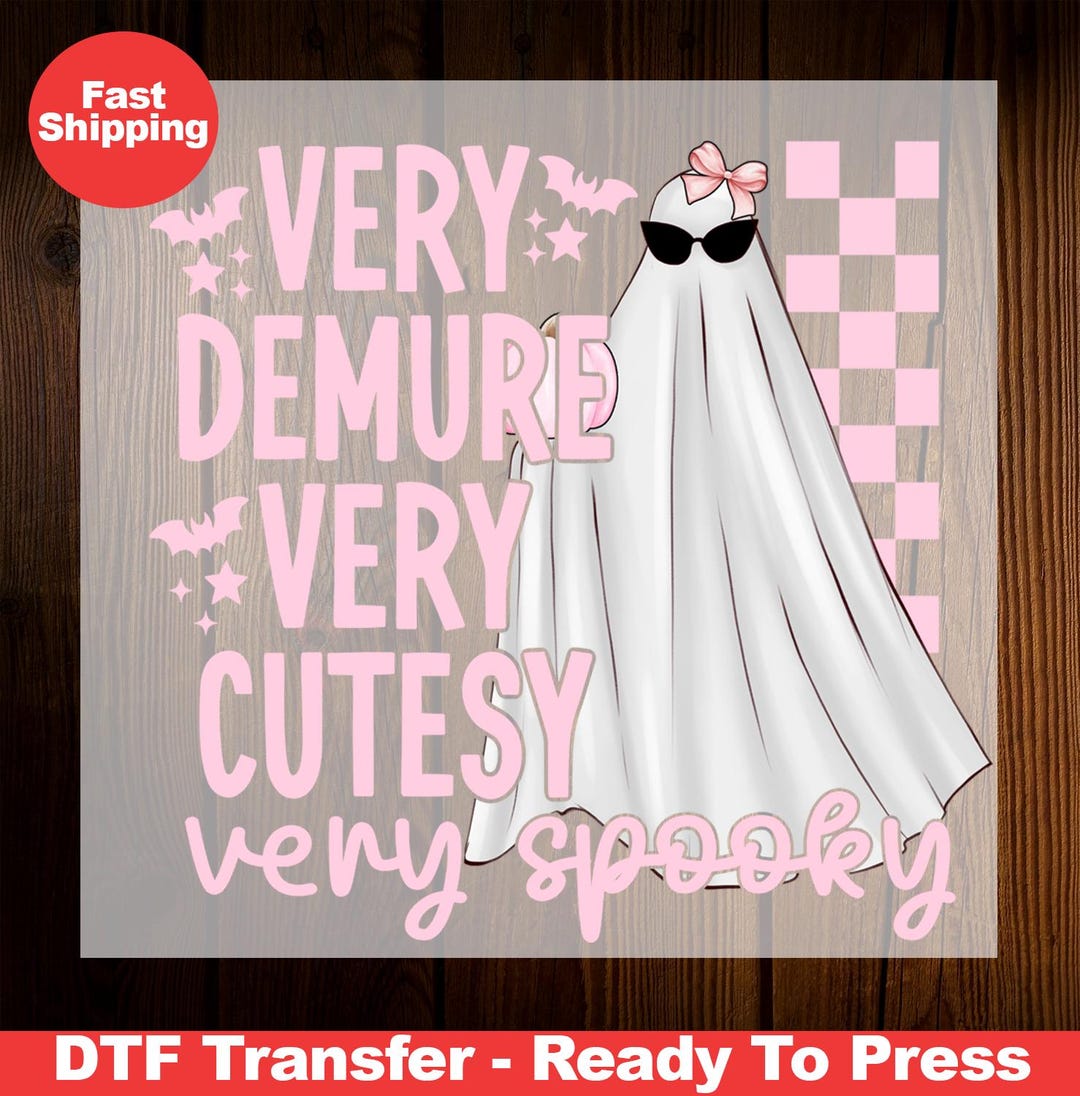 Very Demure Very Cutesy Very Spooky DTF Transfer, Halloween T-shirt ...